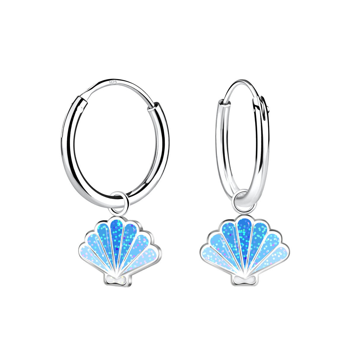 Blue Seashell Hoop – Stellar